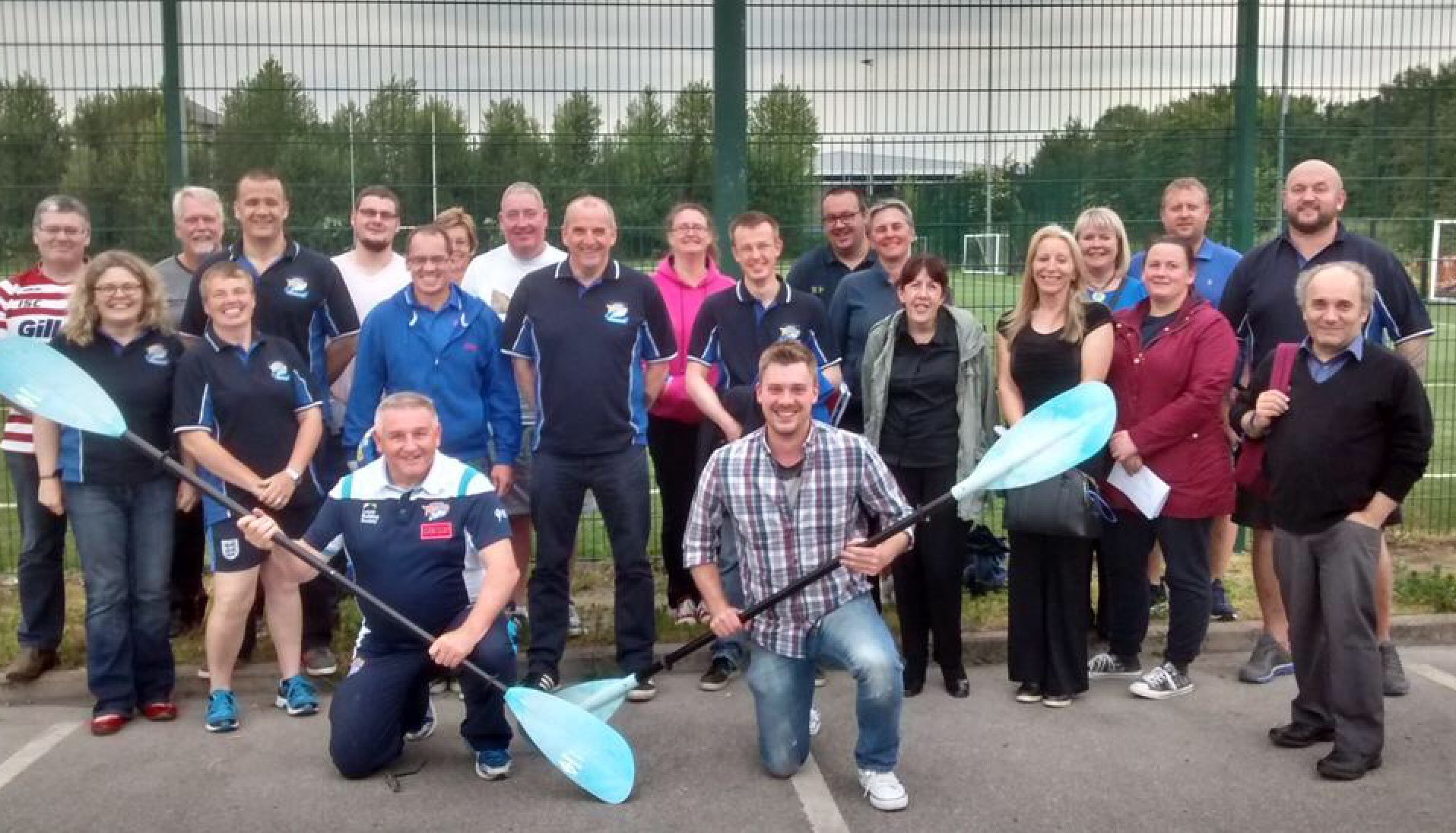 Sam and Chris kayaking to raise money for community Rugby League clubs ...