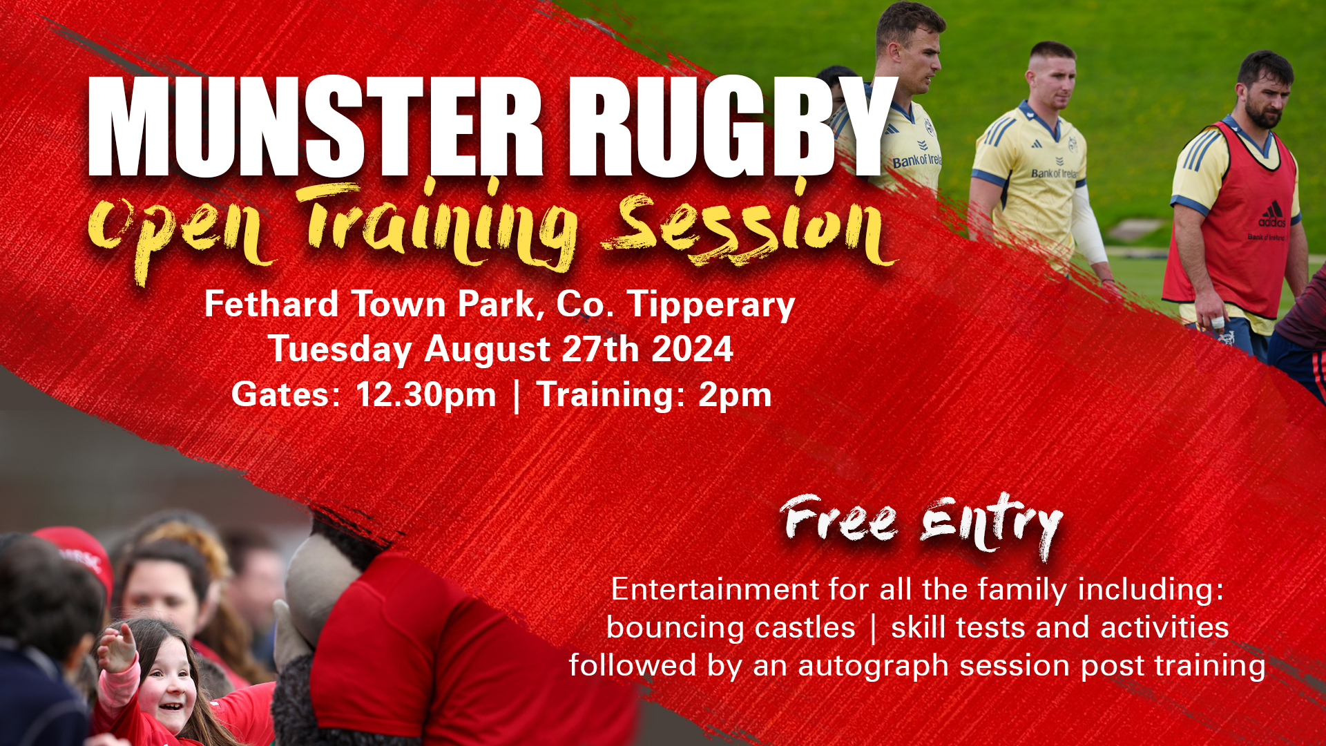 Munster Rugby | Open Training Session On Tuesday In Fethard Town Park