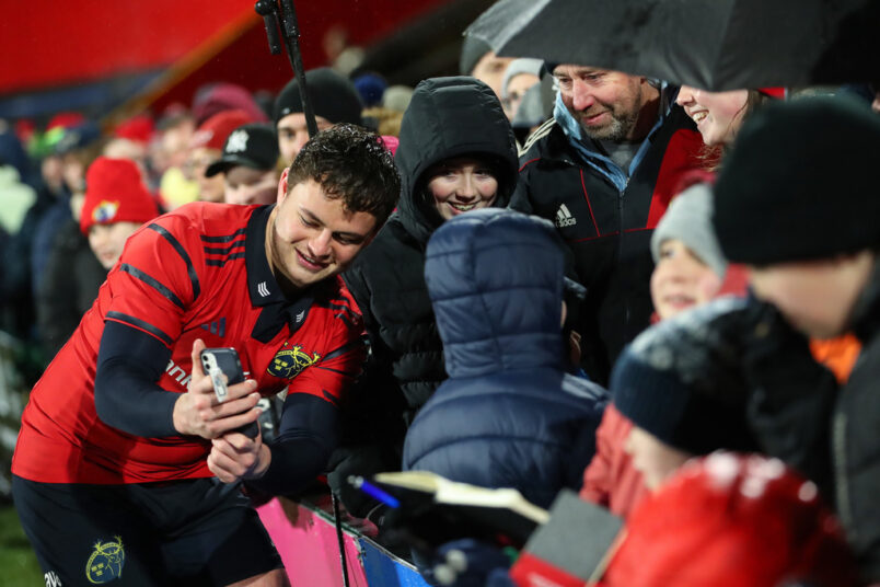 Munster Rugby | Tony Butler takes a selife with fans after the game 23 ...