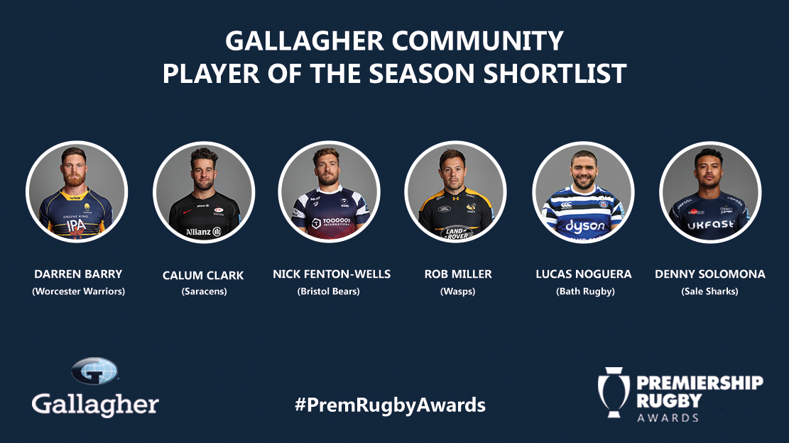 Premiership Rugby | Gallagher Community Player of the Season shortlist ...