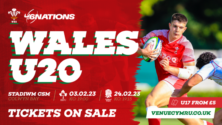 Welsh Rugby Union - Wales U20 Six Nations tickets now on sale!