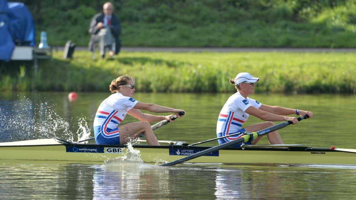 2000m of water to get to the finals at the World Rowing Championships ...