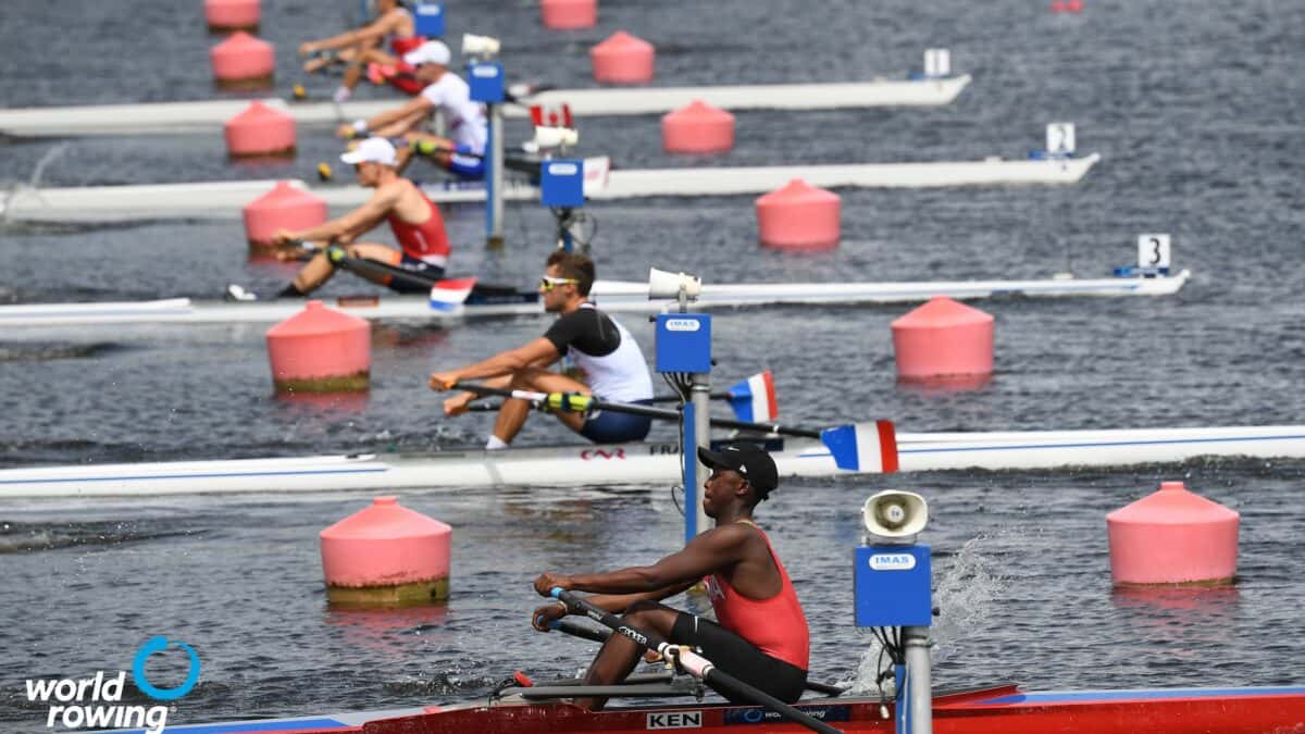 Getting used to the heat for the heats at under-23 rowing championships ...