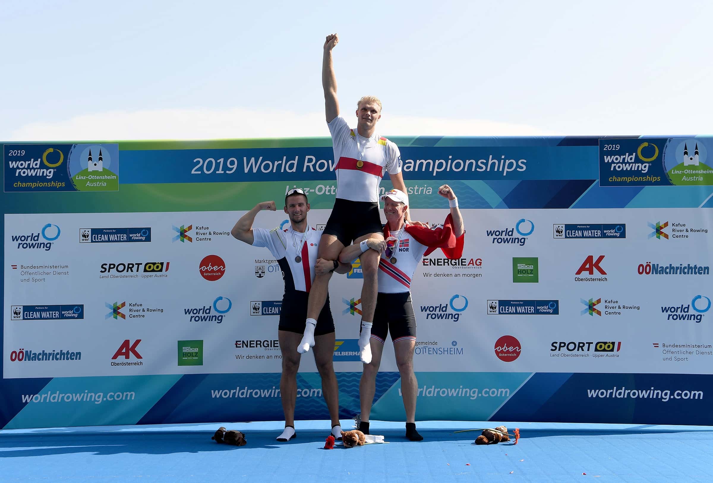 Podiums at the 2019 World Rowing Championships in Linz Ottensheim ...