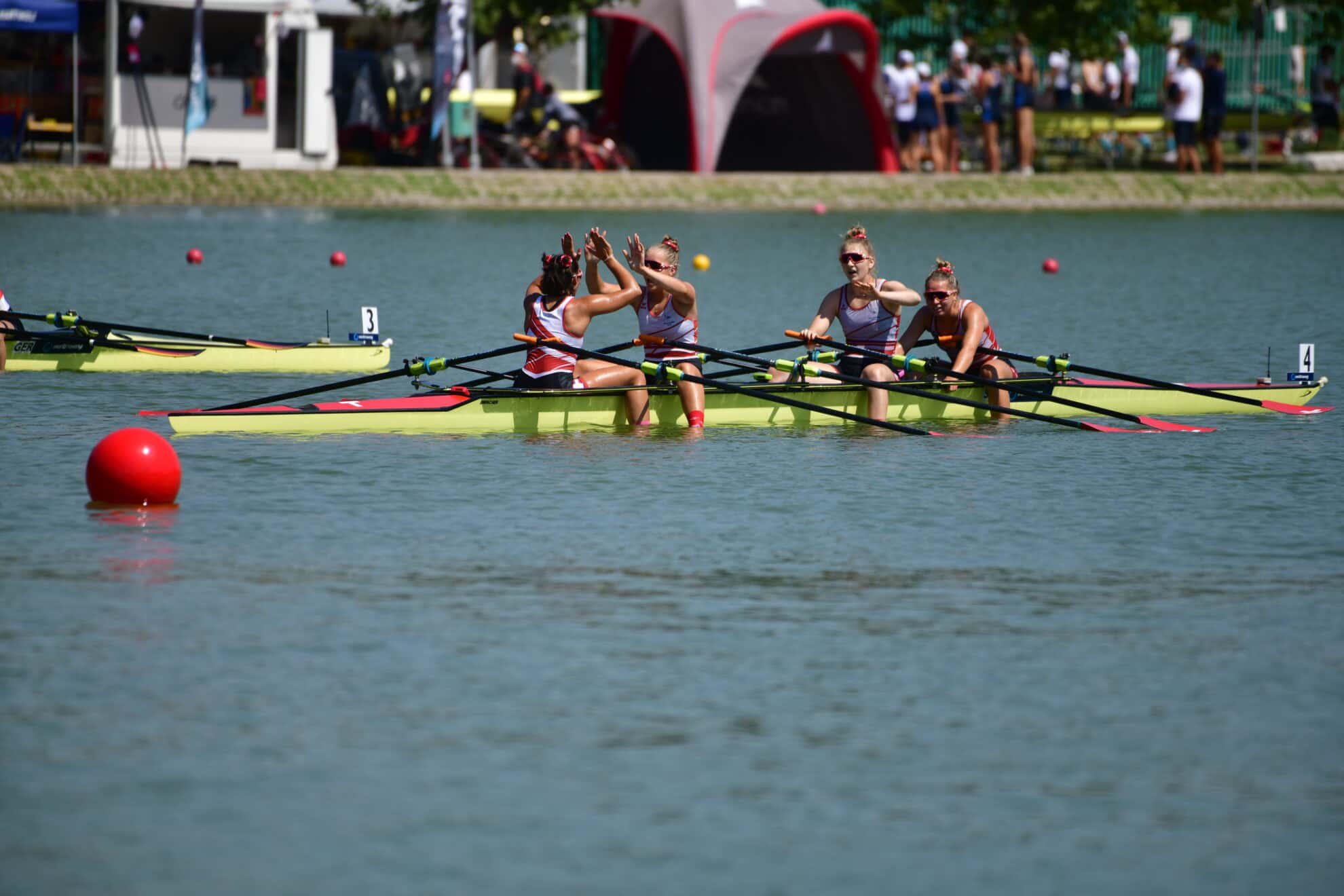 2021 World Rowing Junior Championships - Celebrations after racing