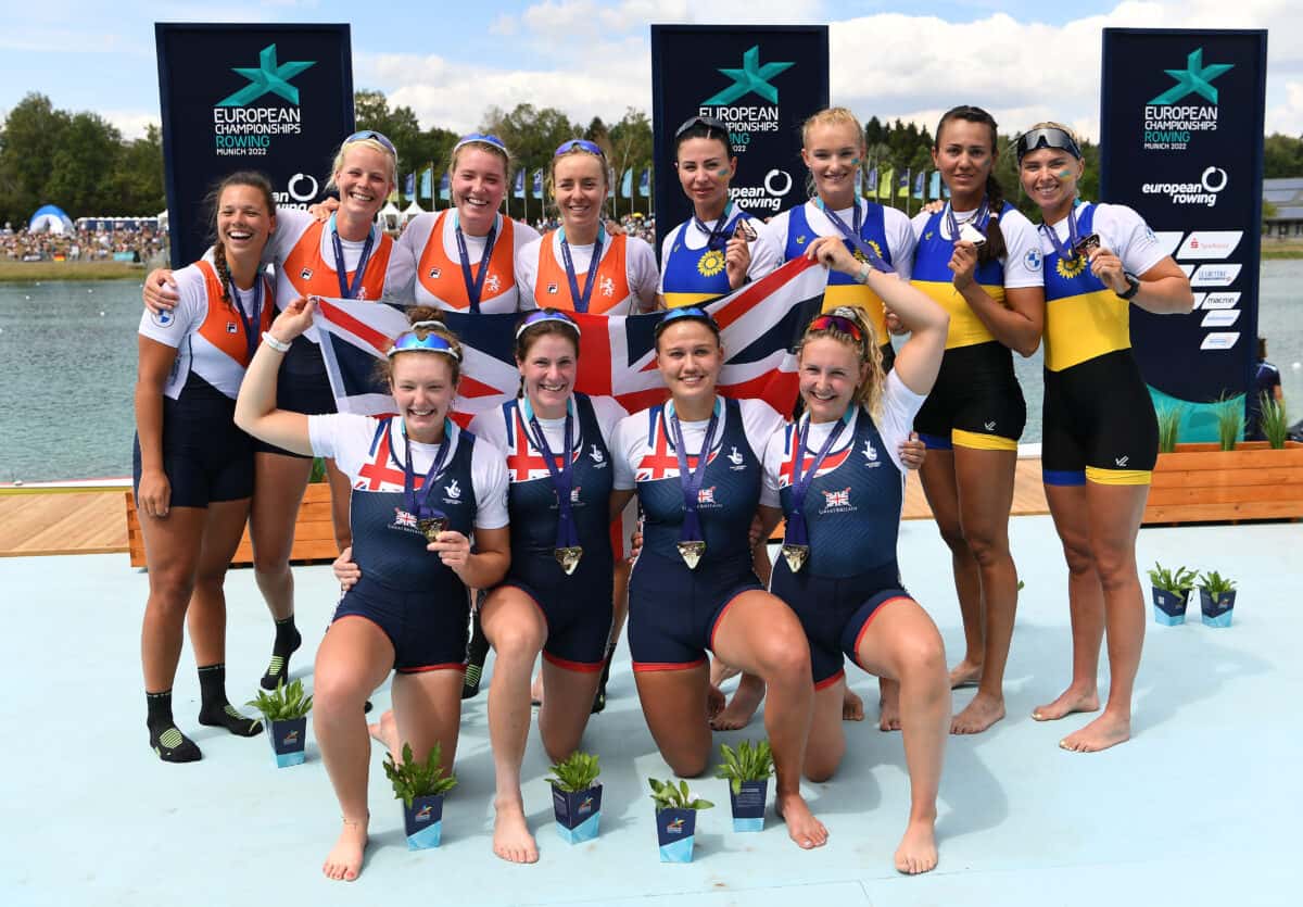 Day Three podiums at the 2022 European Rowing Championships in Munich ...
