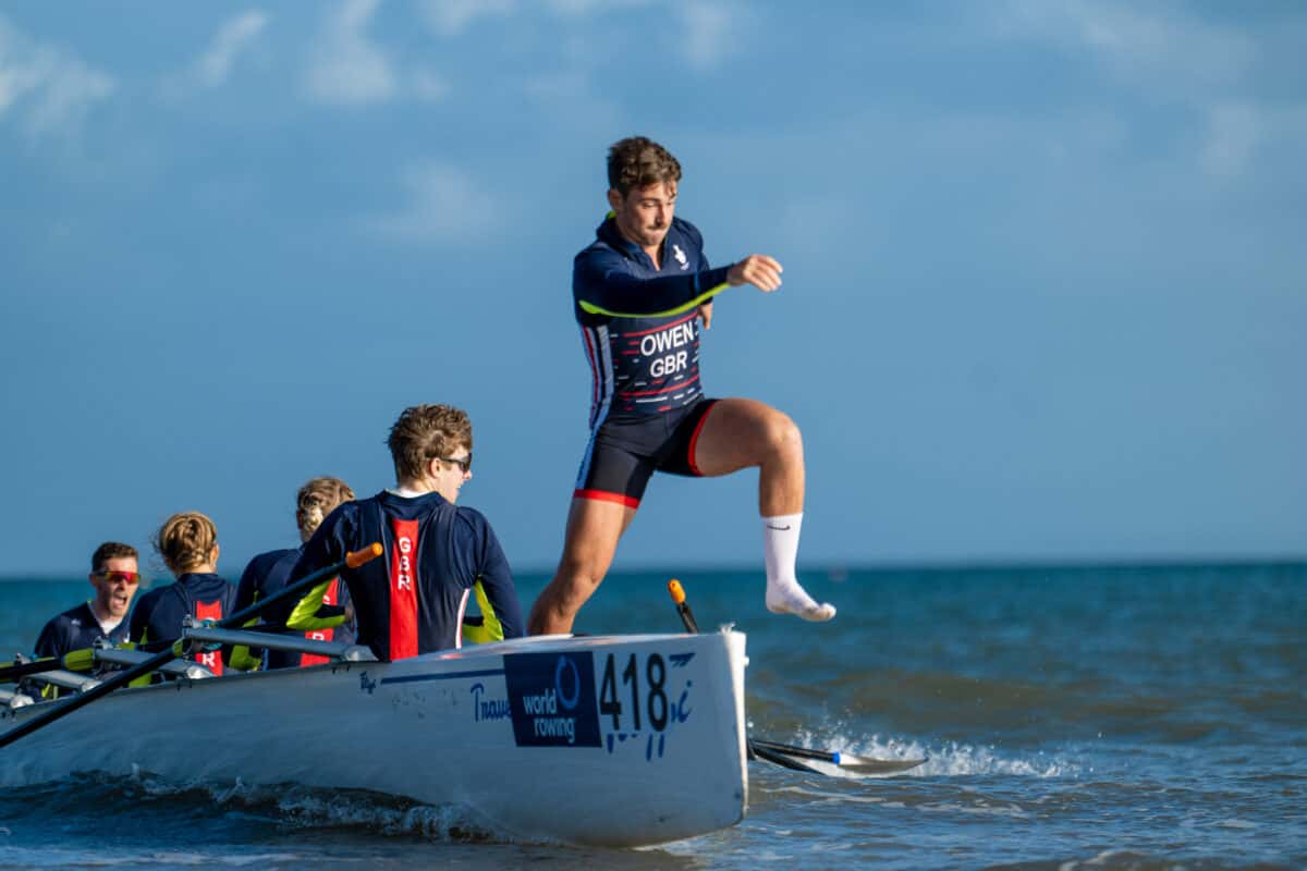 Day Two racing at the 2022 World Rowing Beach Sprint Finals in ...