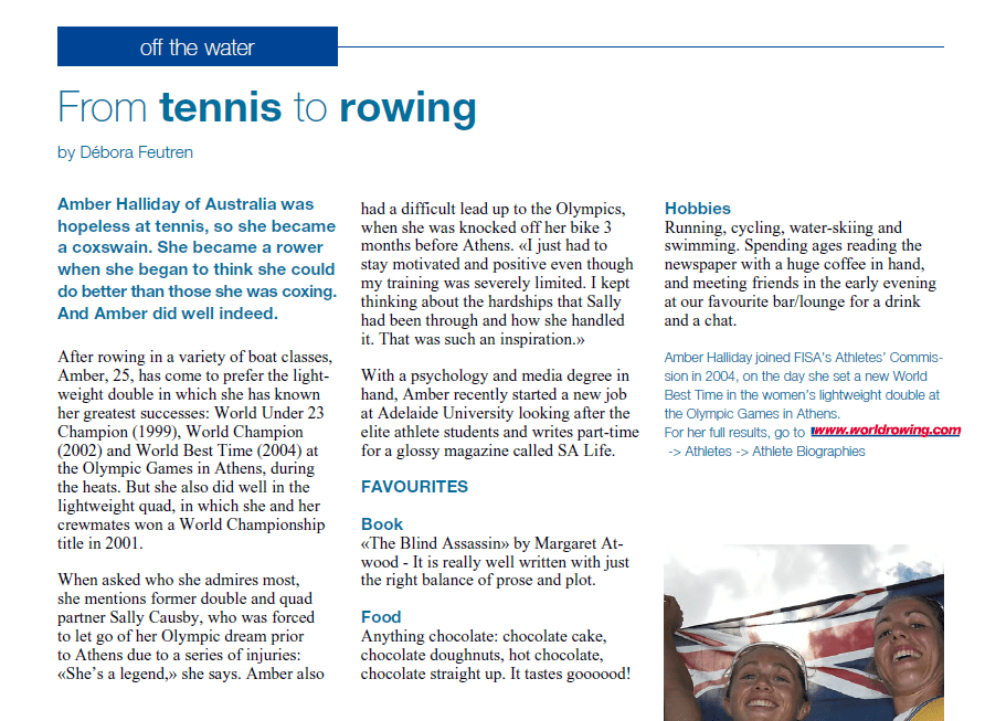 Where are they now: Amber Halliday - World Rowing