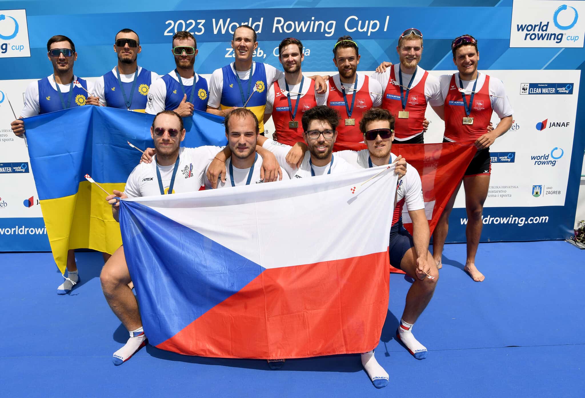 Day Three Podiums at the 2023 World Rowing Cup I in Zagreb, Croatia ...