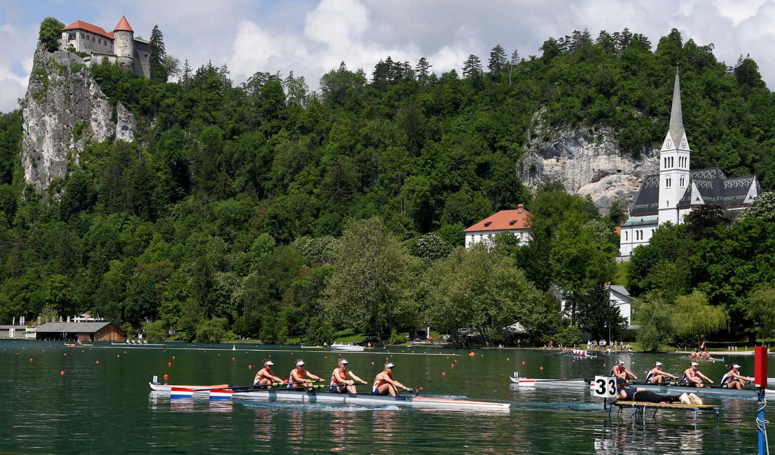 Day One racing (2) at the 2023 European Rowing Championships in Bled ...