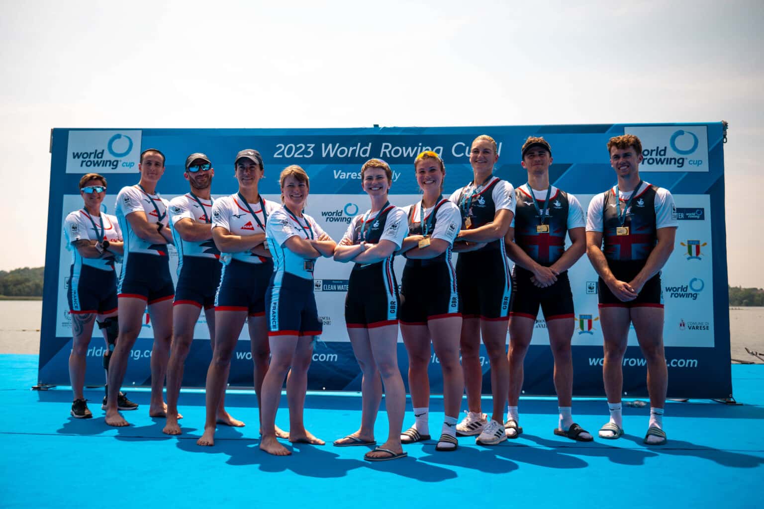Day Three podiums at the 2023 World Rowing Cup II in Varese, Italy ...