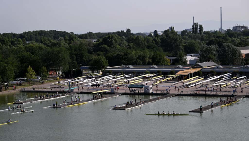 Training (2) at the 2023 World Rowing Under 23 Championships in Plovdiv ...