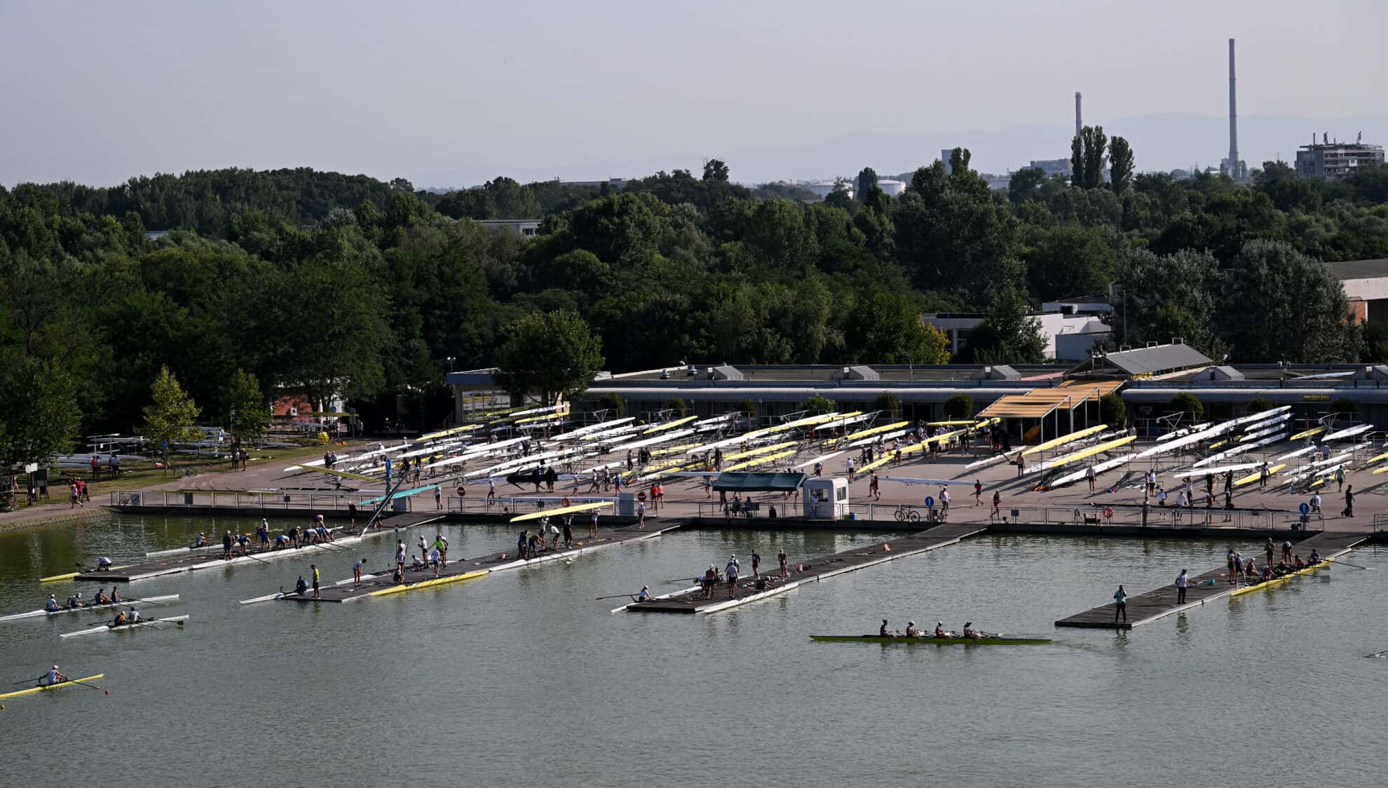 Training (2) at the 2023 World Rowing Under 23 Championships in Plovdiv ...