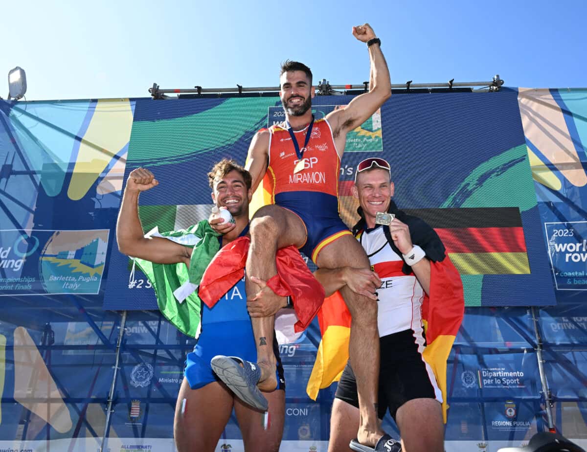 Day Four podiums at the 2023 World Rowing Beach Sprint Finals, Barletta ...