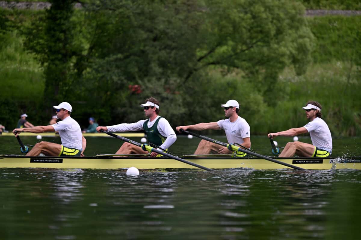 Training at the 2024 World Rowing Cup II in Lucerne, Switzerland ...