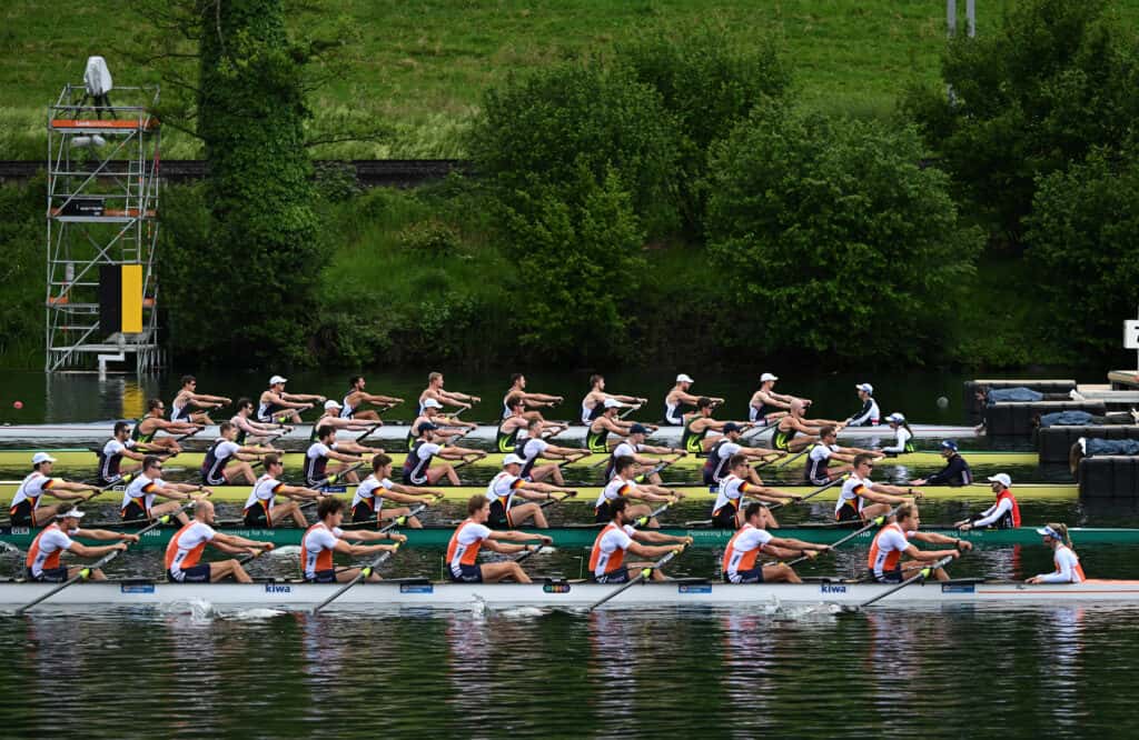 Day One racing (2) at the 2024 World Rowing Cup II in Lucerne ...
