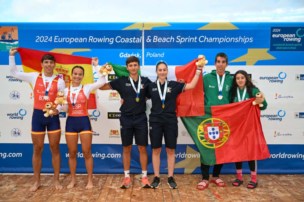 Sunday podiums at the 2024 European Rowing Coastal and Beach Sprint ...