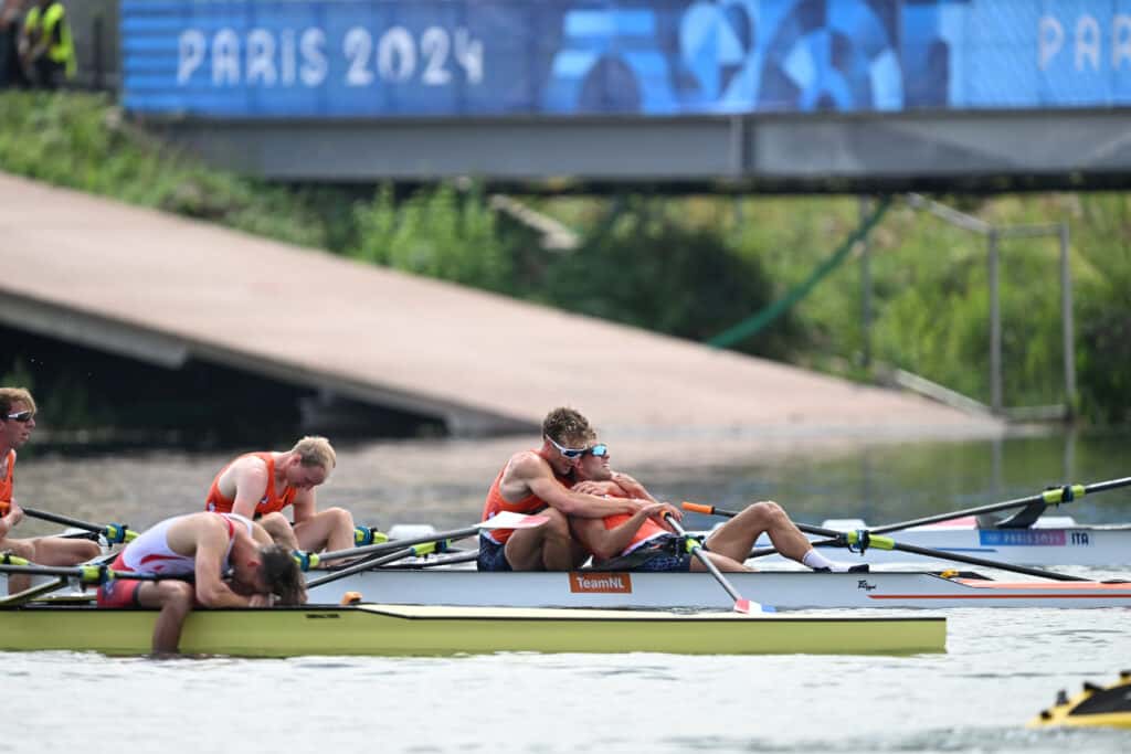 Quadruple sculls win the first Paris 2024 Olympic rowing medals - World ...