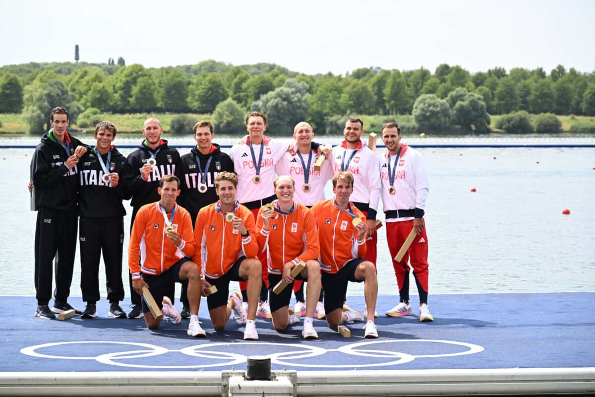 Quadruple sculls win the first Paris 2024 Olympic rowing medals - World ...