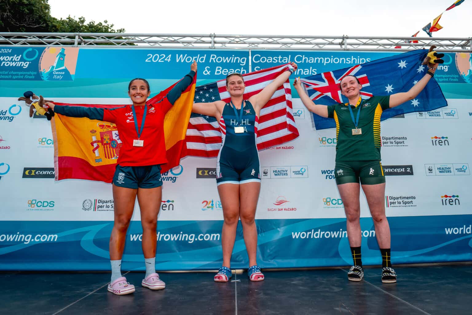 Podiums at the 2024 World Rowing Beach Sprint Finals in Genoa, Italy ...